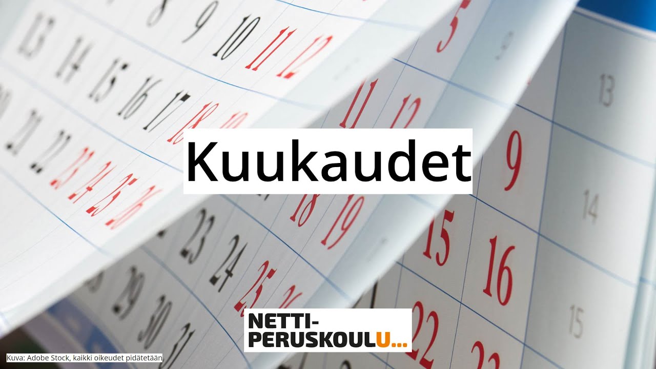 ayk3: Kuukaudet (perusopetus) - YouTube