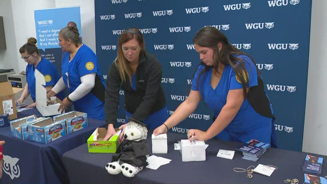 WGU Indiana packing care kits for healthcare workers across state - YouTube