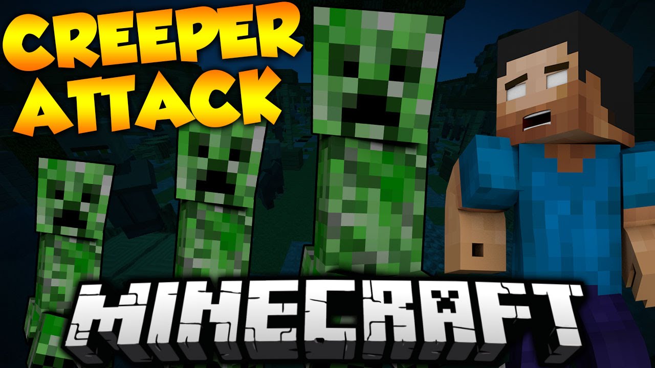 Minecraft CREEPER ATTACK HORDE MODE w/ Jerome & Justin - YouTube