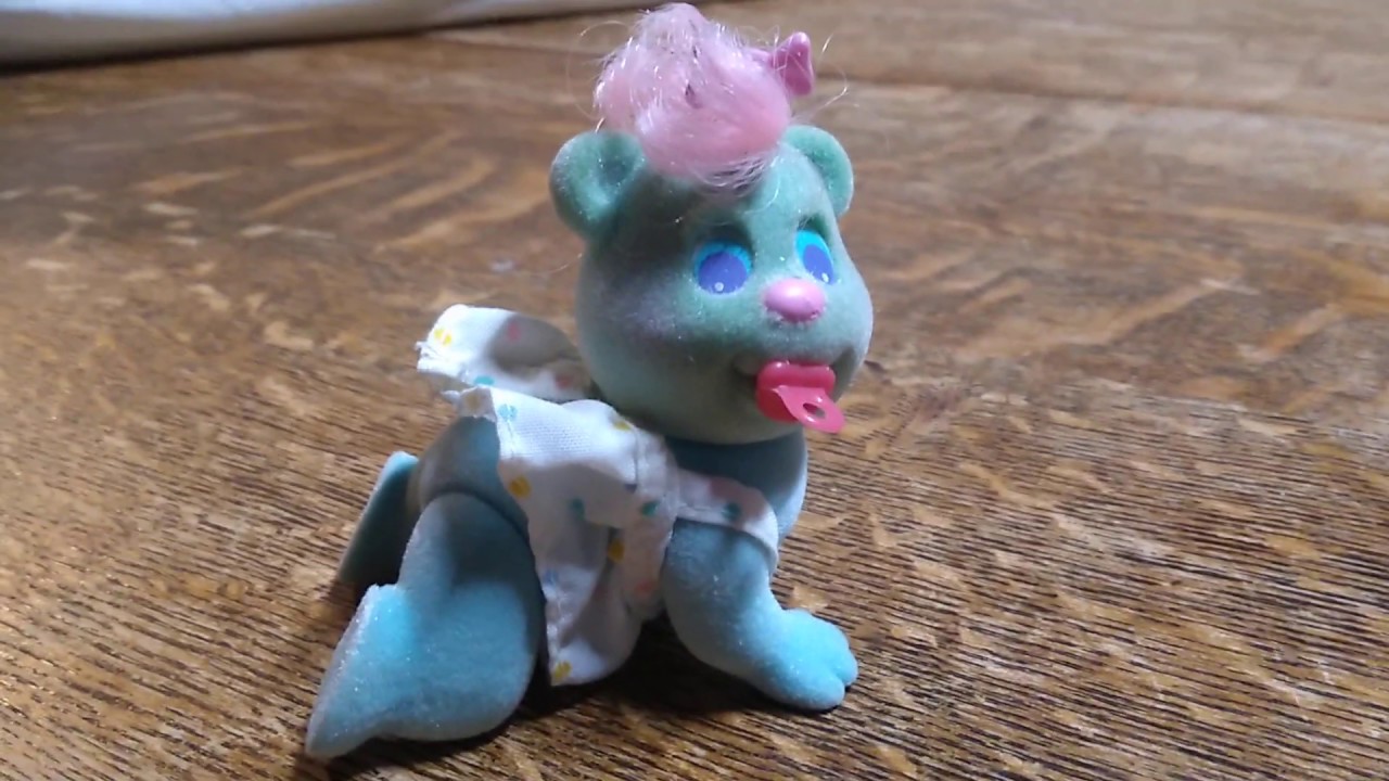 Crawling baby blue Bear vintage with pacifier collectible white knob ...
