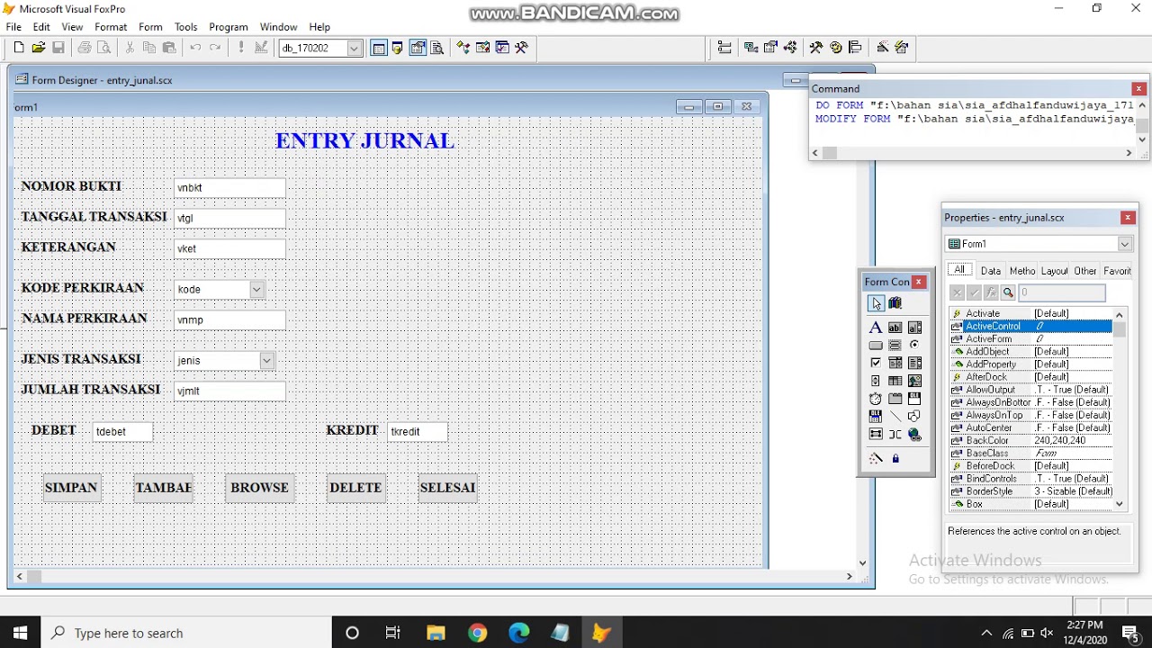 Program Sistem Informasi Akuntansi dengan Microsoft Visual Foxpro - YouTube