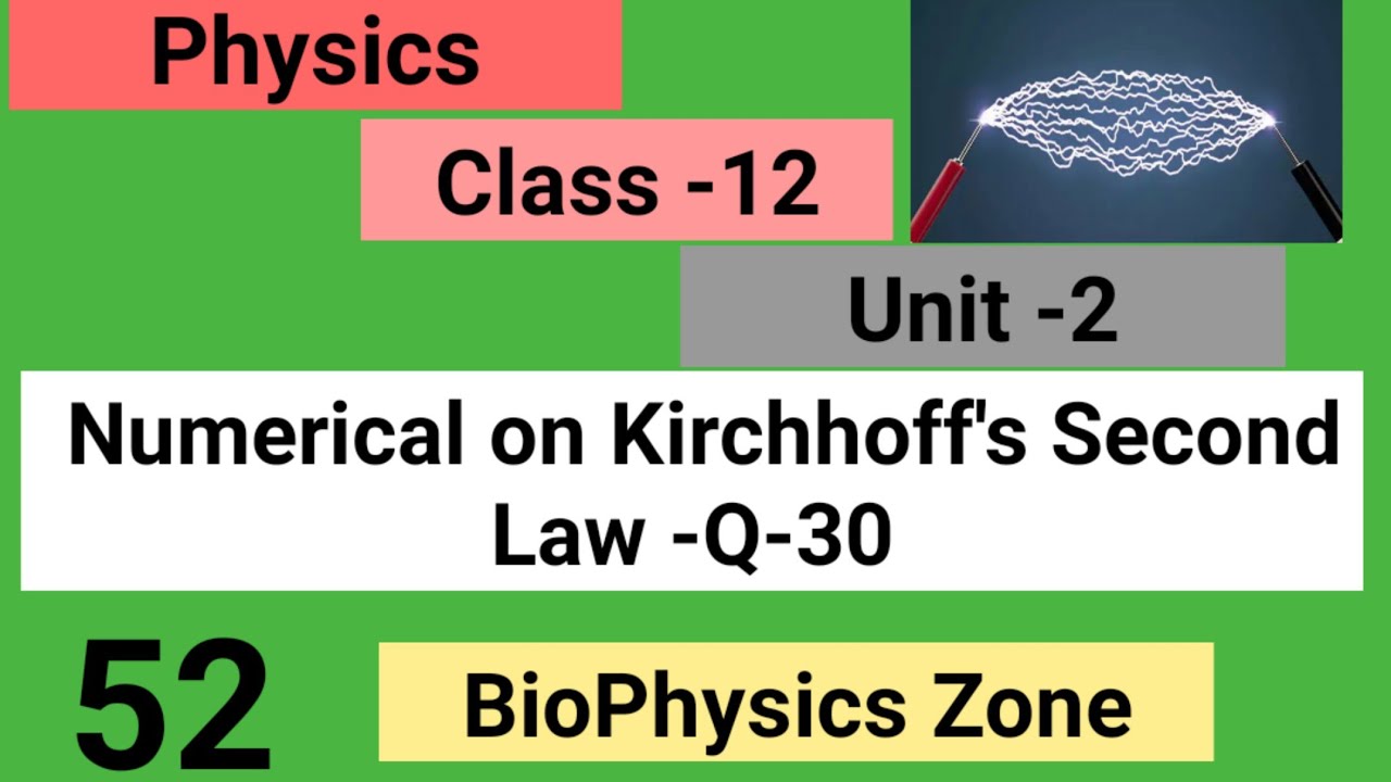 Numerical on Kirchhoff's Second Law -1 | Physics | Class 12 - YouTube
