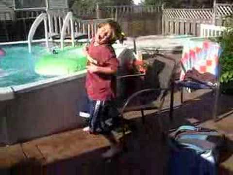 kids get pushed into pool - YouTube