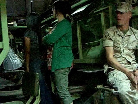 Marines Assault Amphibian Vehicle Command Model 7A1 (AAVC7A1) inside ...