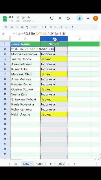 RUMUS FILTER #excel #spreadsheetmagic #exceltips #exceltutorial #exceltricks - YouTube