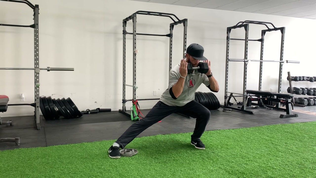 Side Lunge With Plate Drag - YouTube