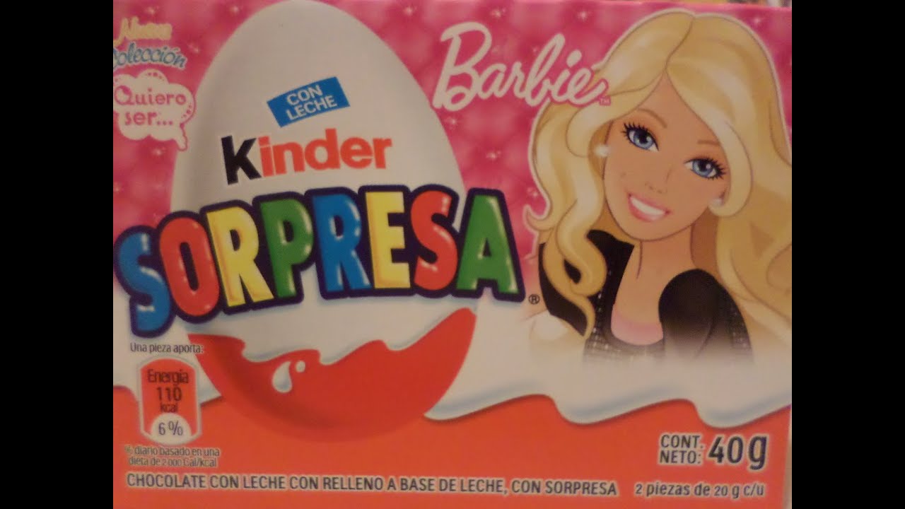 2 Barbie Kinder Sorpresa Mattel Surprise Eggs Unboxing Gift Toy - YouTube
