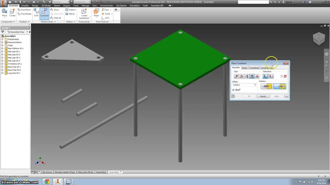 Directions for the playground sub assembly - YouTube