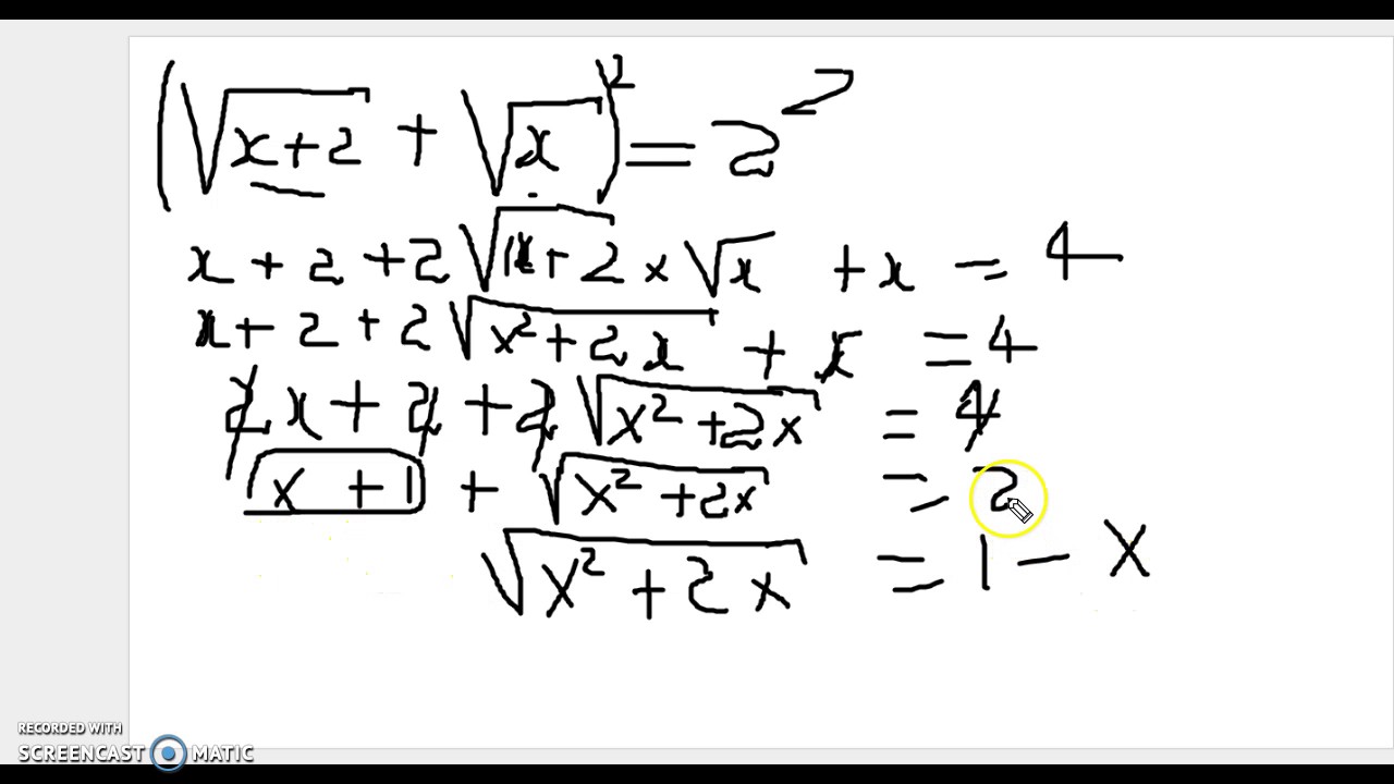 equation with Square root - YouTube