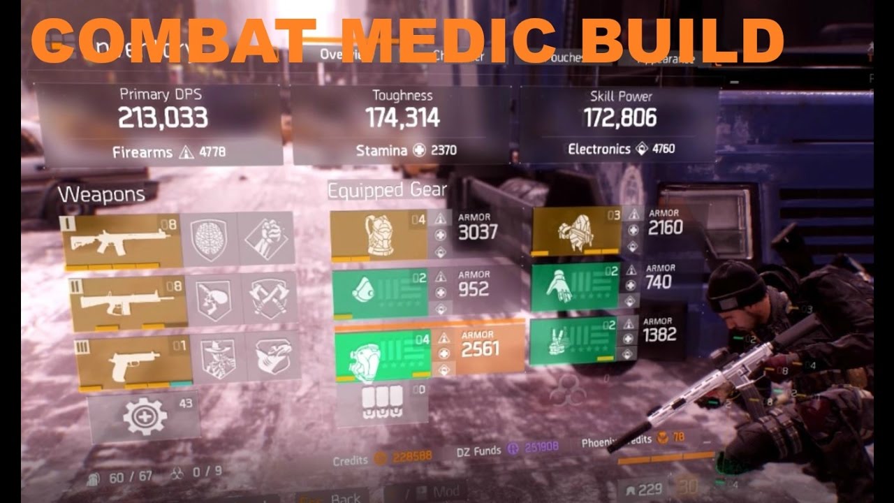 1.4 PVE Combat Medic Build (The Division) - YouTube