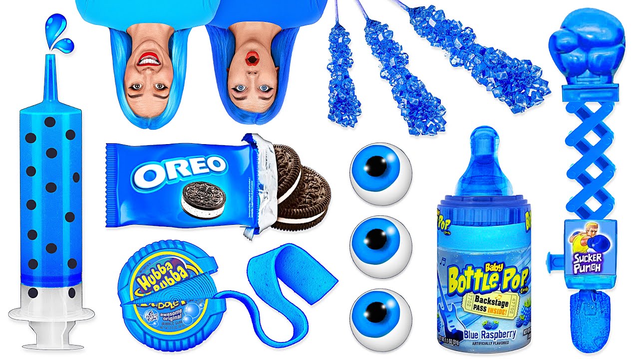 Desafío De Comida Azul | Batalla de Comida por Multi DO Challenge - YouTube