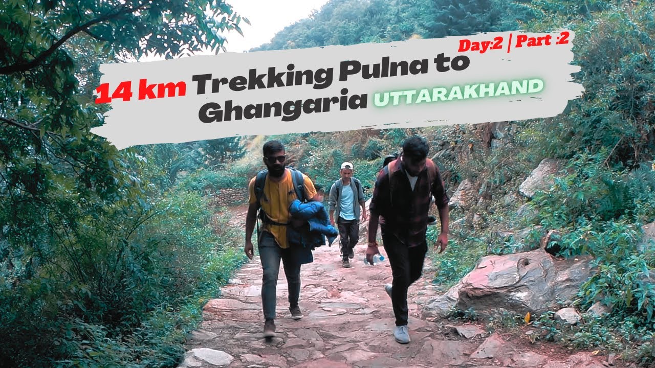 14 KM Trekking, Pulna to Ghangaria Uttarakhand (Day:2 Part:2 ...