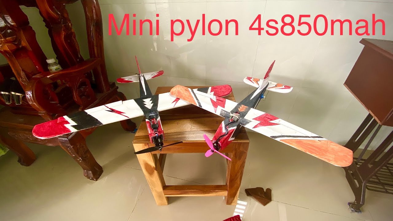 Làm và bay thử tốc Mini pylon sải 66cm pin 4s850mah - YouTube
