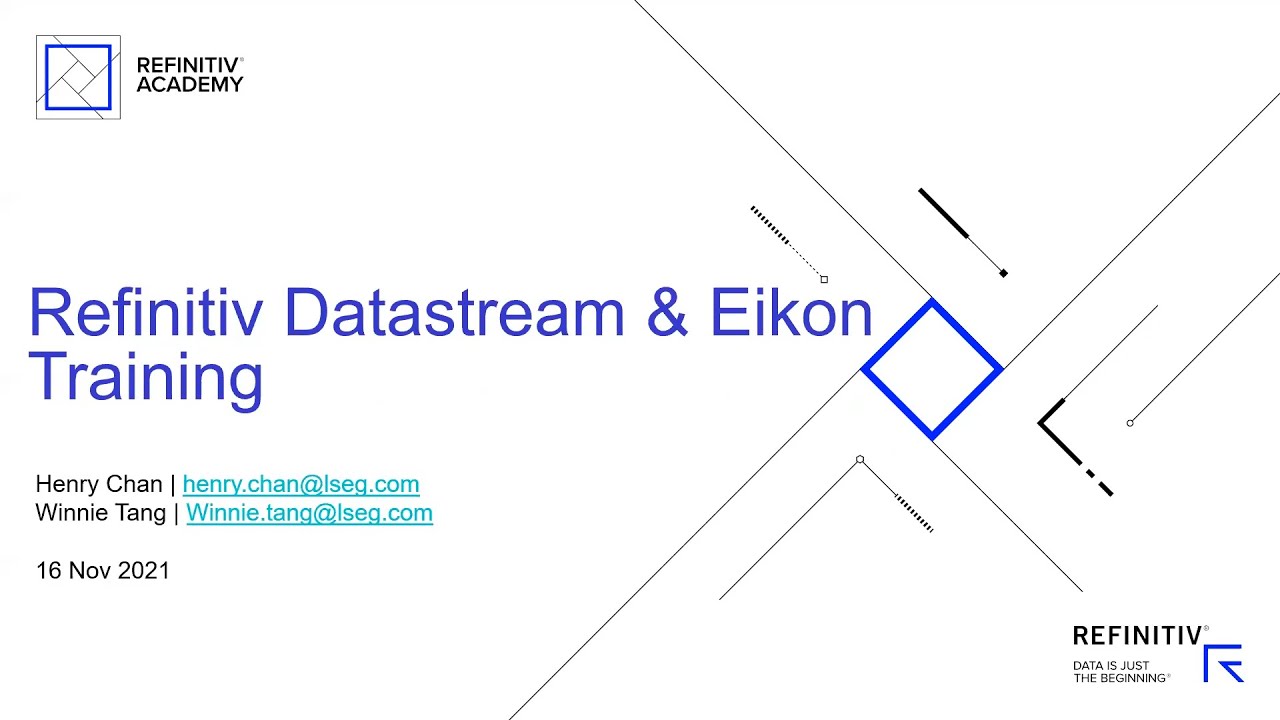 Datastream@Eikon在線培訓 - YouTube