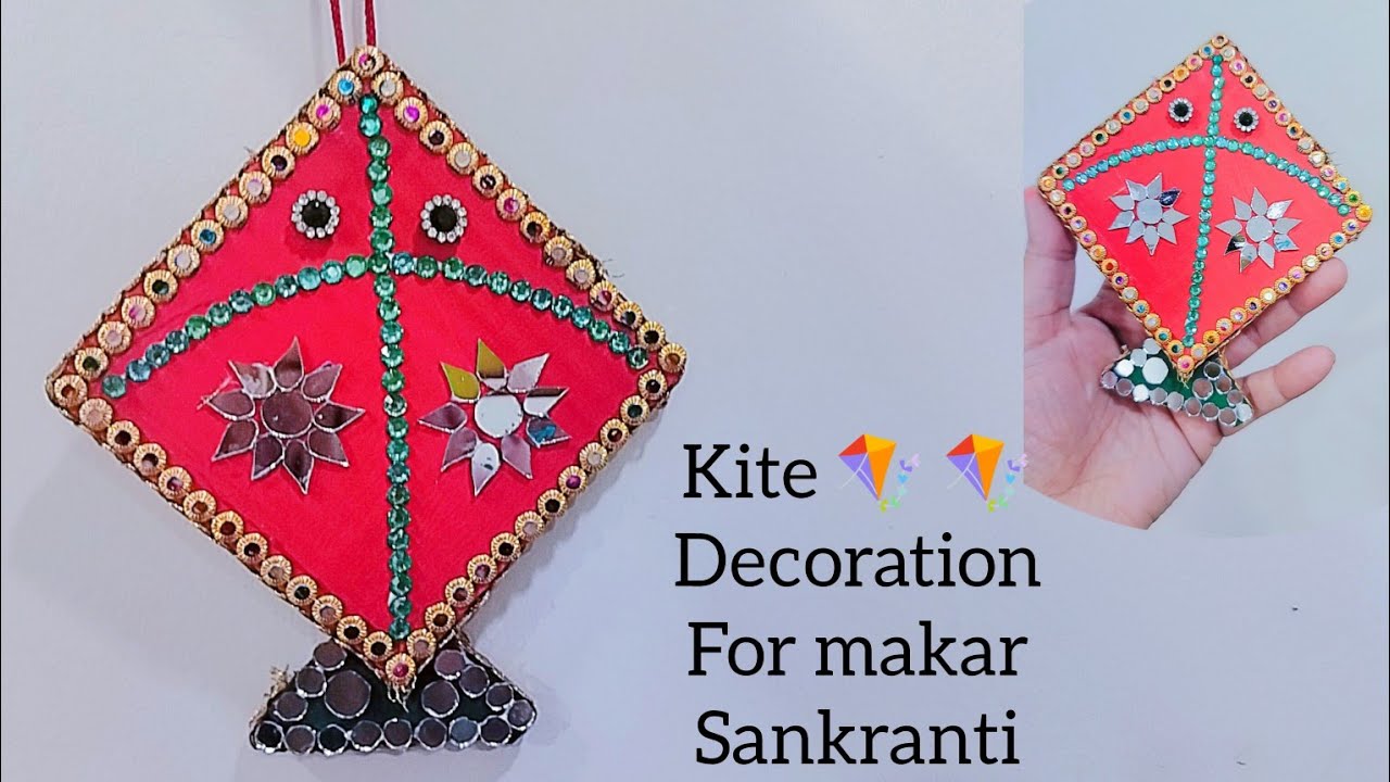 makar sankranti kite decoration 🪁||kite decoration ideas||art and craft ...