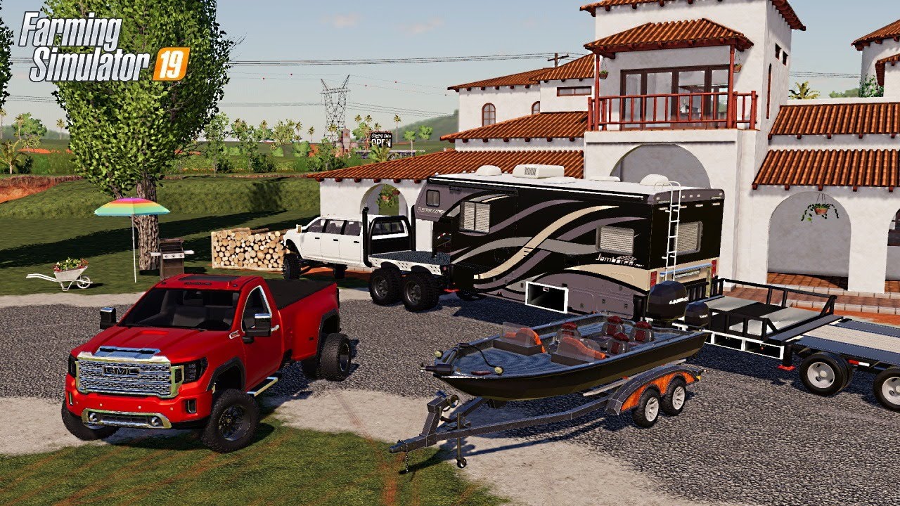 🔴LIVE | BUILDING MANSION AND BUYING $10,000,000 IN TRUCKS | FARMING ...