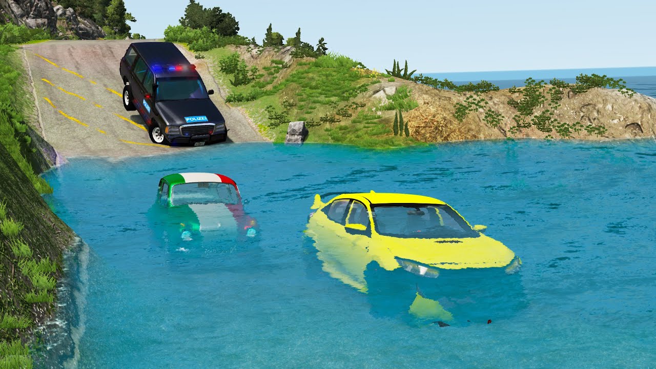 Cars vs Deep Water #12 | BeamNG DRIVE - YouTube