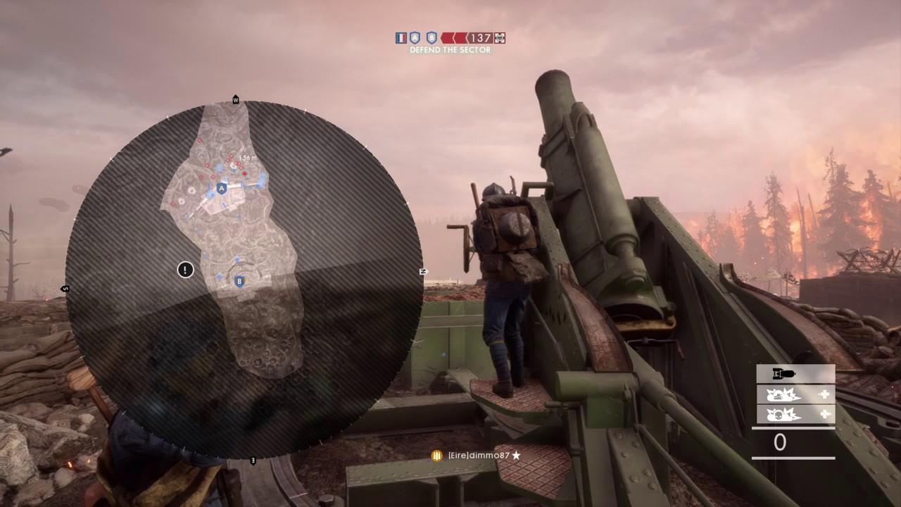 BF1 - First shot on the Big Gun - YouTube