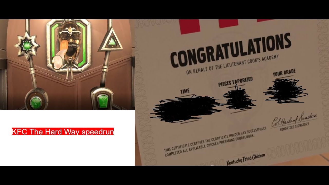 KFC The Hard Way VR Game Speedrun - YouTube