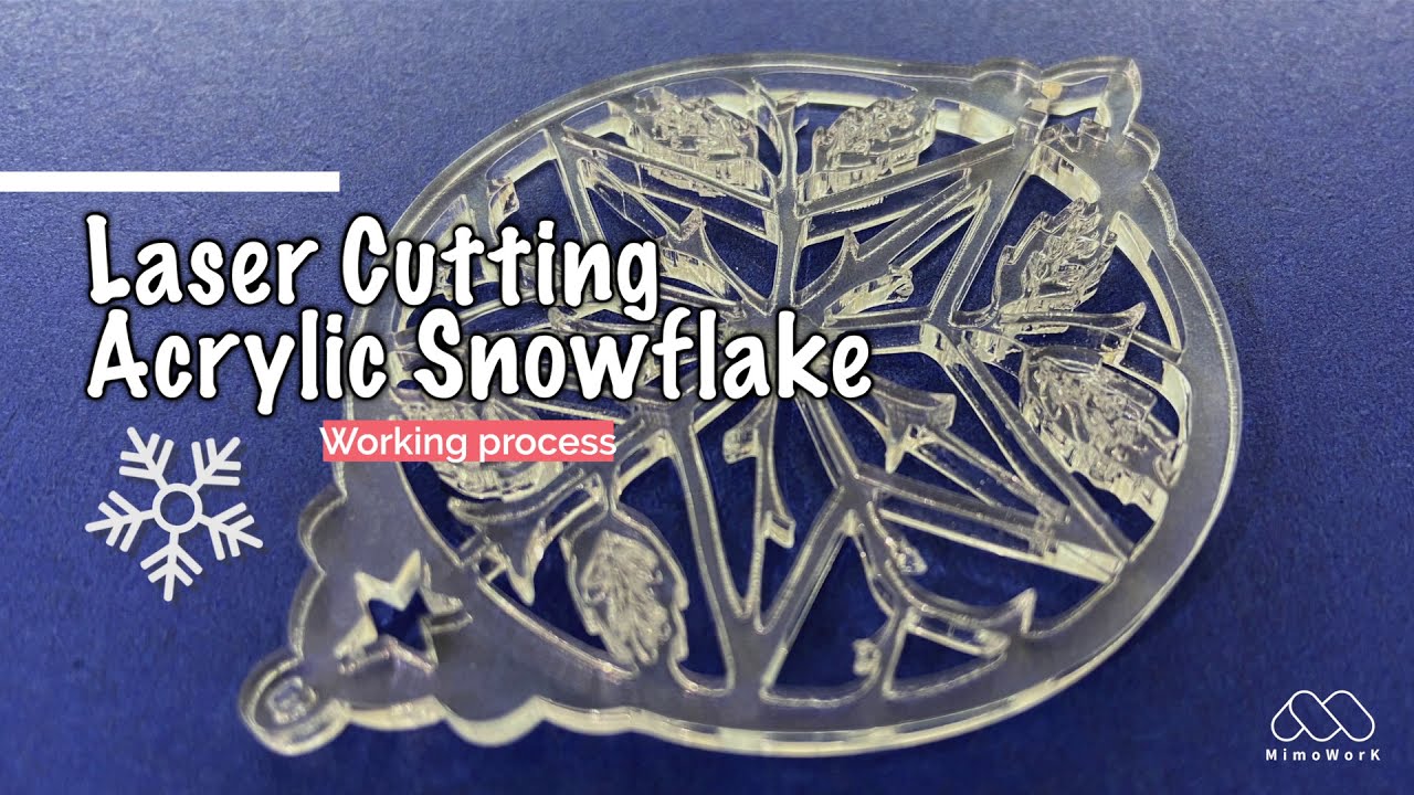 How to laser cut acrylic ornaments (snowflake) | CO2 laser machine ...