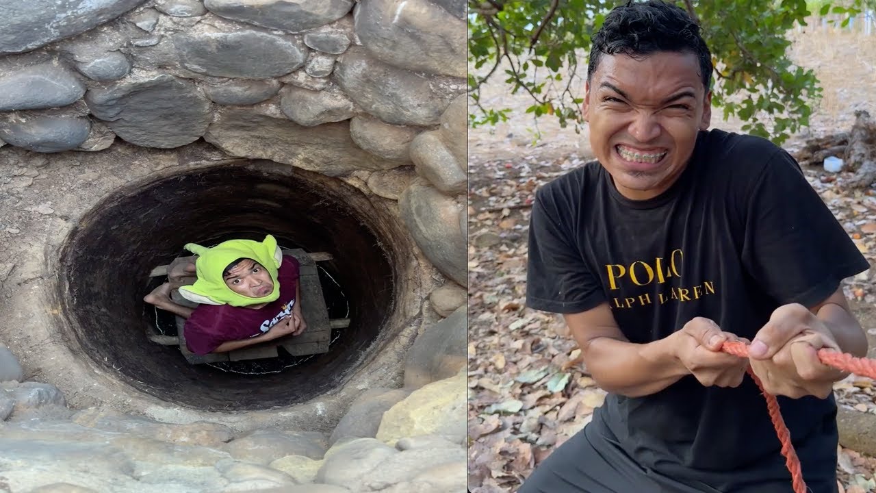 LARIN SE QUEDA ATRAPADO EN EL POZO | NUEVOS TIKTOK DIVERTIDOS DE LARIN ...