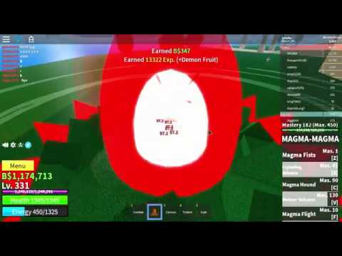 magma magma devil fruit showcase #bloxfruits - YouTube