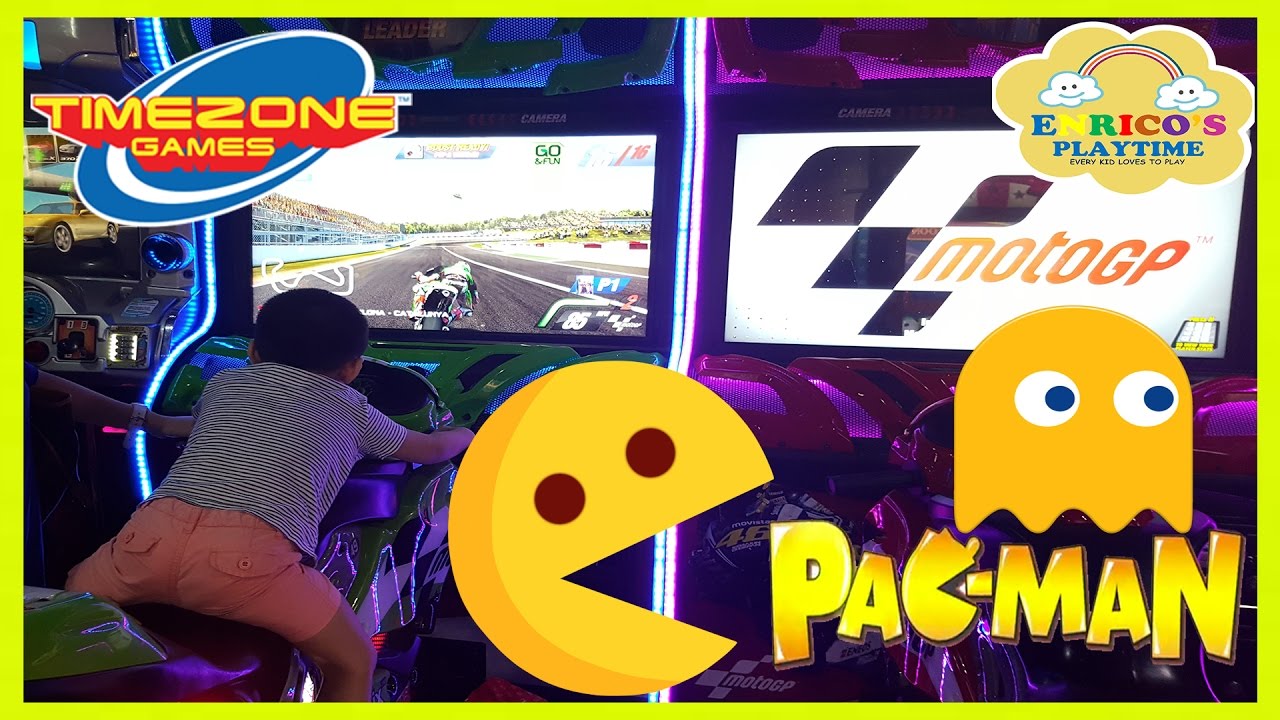 Playing Motor GP Race Arcade Indoor Playhouse for Kids - YouTube