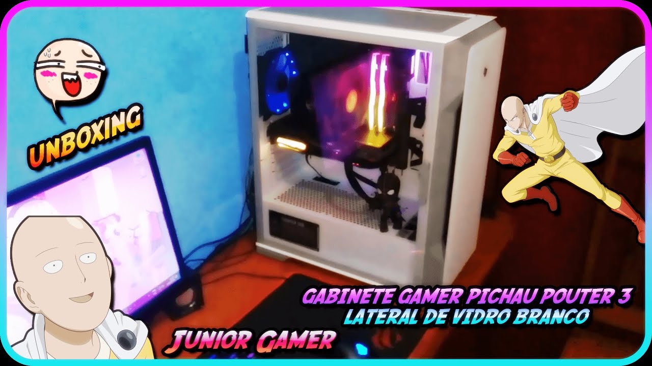 GABINETE PICHAU POUTER 3 BRANCO - UNBOXING E REVIEW - PT-BR [UNBOXING ...