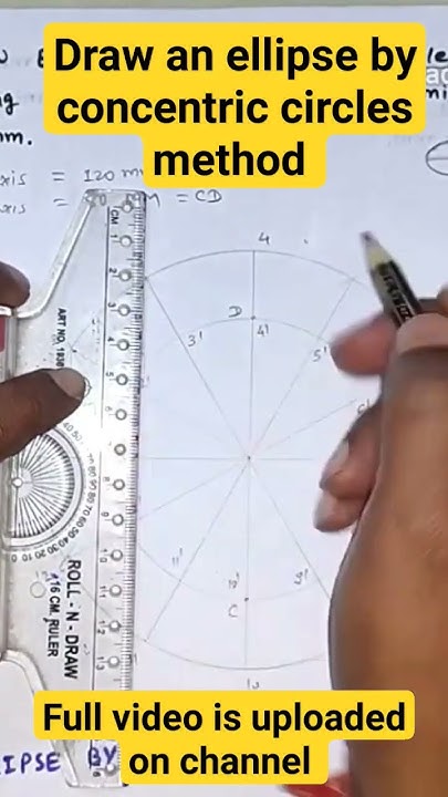 Draw an ellipse by concentric circles method #engineeringdrawing # ...
