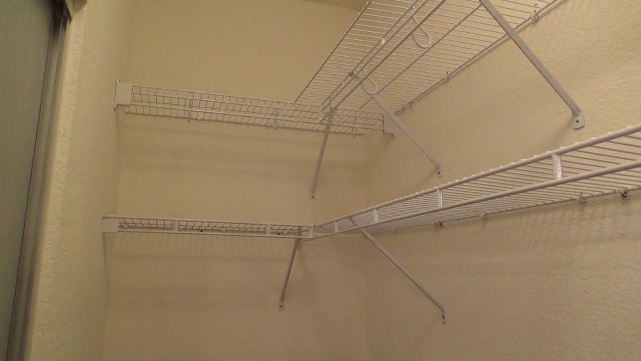 Nice Way How to Install Metal Wire Closet Shelves...Bedroom - YouTube