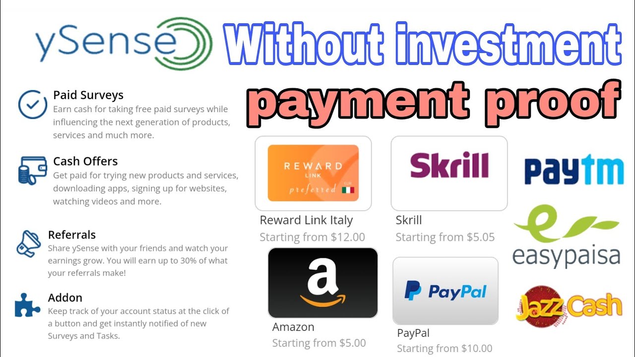 How to ysense withdraw proof | Ysense real | 50$ dollars payout | Ysense payment 2023 - YouTube