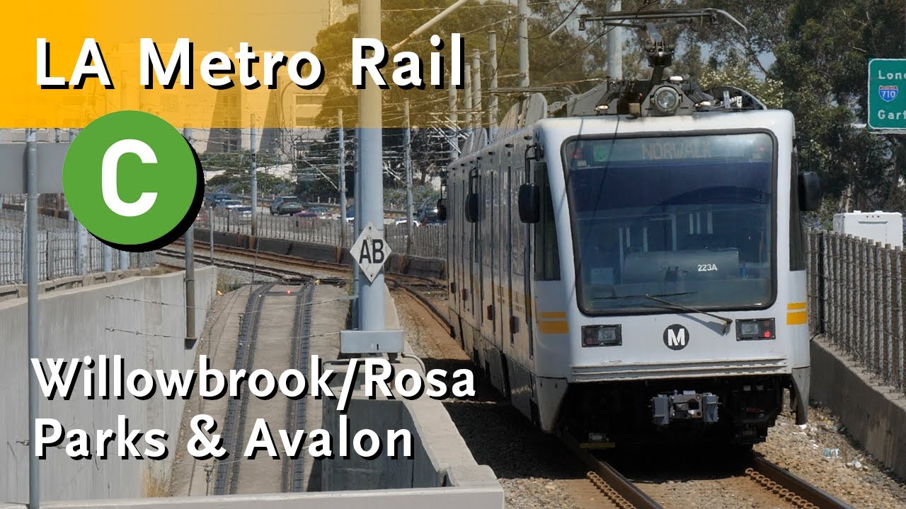 LA Metro Rail: C Line, Willowbrook/Rosa Parks & Avalon Stations - YouTube