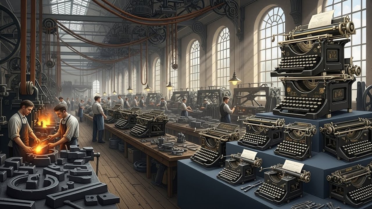 Inside a 19th-Century Typewriter Factory | From Cast Iron to Finished ...