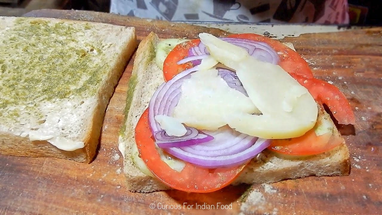 BOMBAY STYLE VEGETABLE SANDWICH | CHEESE MASALA SANDWICH | Indian ...