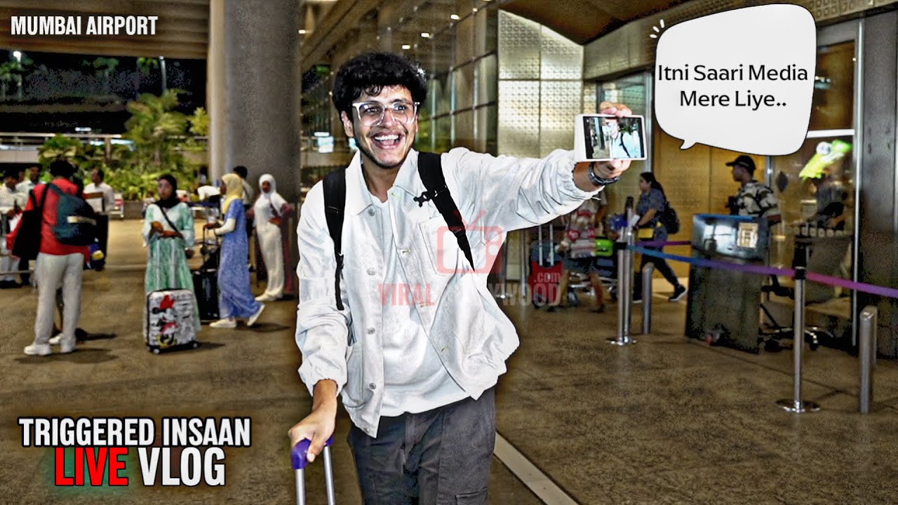 Triggered Insaan LIVE Vlog at Mumbai Airport | Nischay Malhan Humbleness | Fukra Insaan Big ...