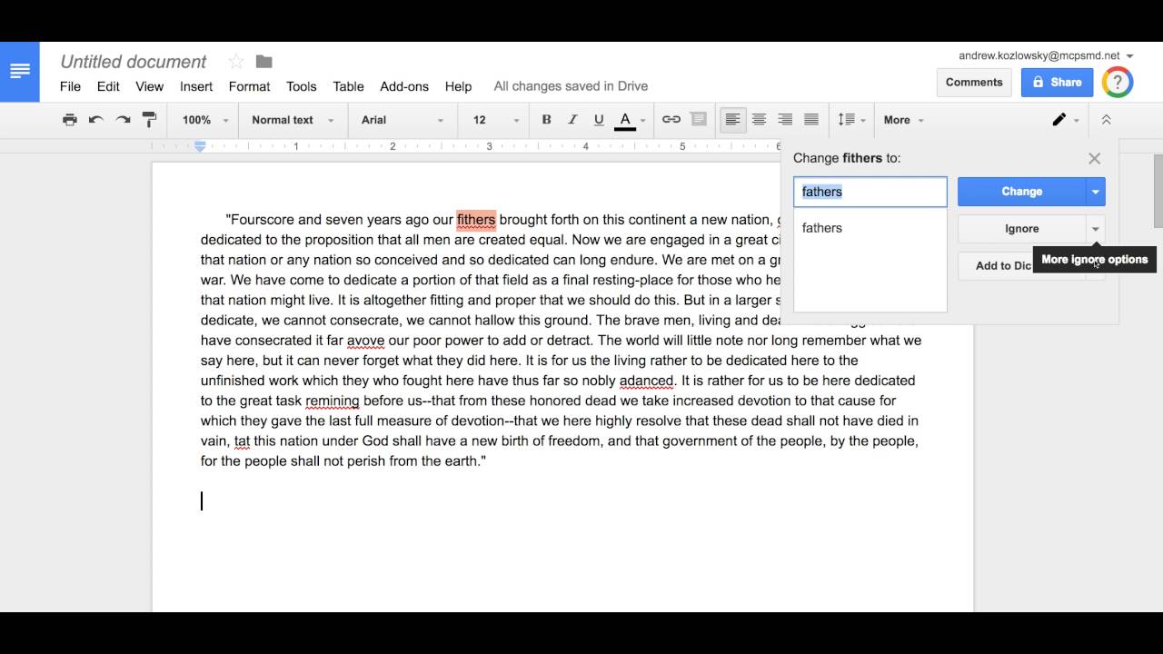 How To Use Spell Check In Google Docs YouTube How To Use Spell Check In Google Docs YouTube