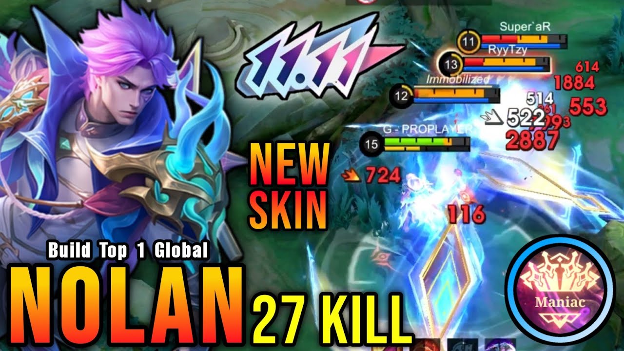 27 Kills + MANIAC!! The Navigator Nolan New 11.11 Skin!! - Build Top 1 ...