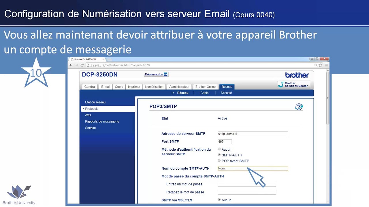 Utilisation et configuration de Numérisation vers serveur Email - YouTube