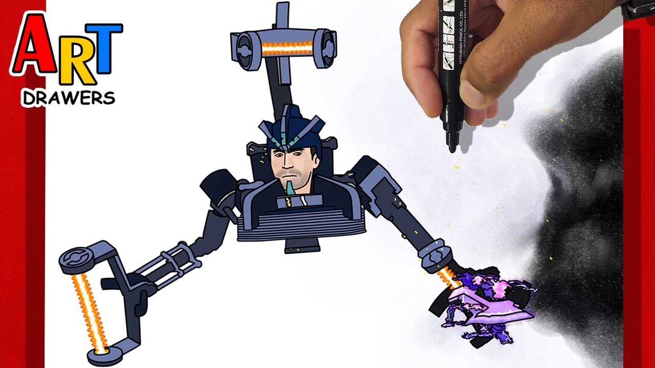 How To Draw Astro With Sword From TITAN TV MAN Skibidi toilet - YouTube