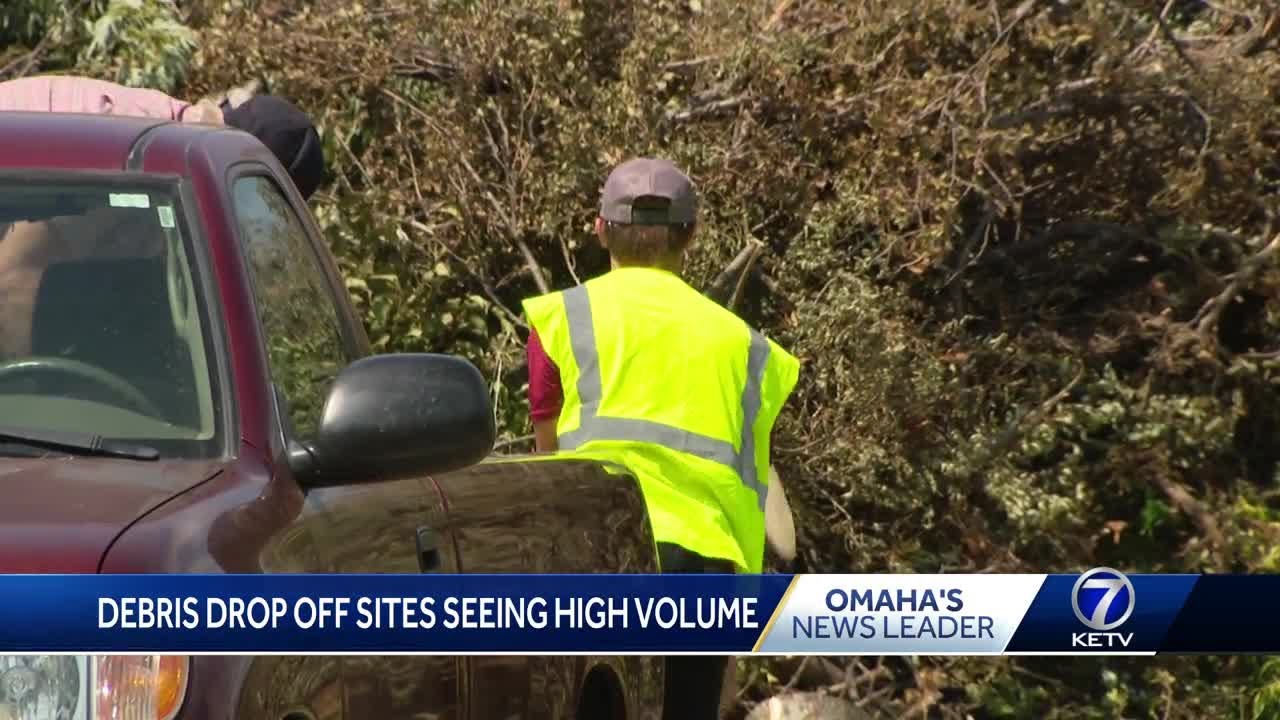 Debris drop off sites seeing high volume - YouTube