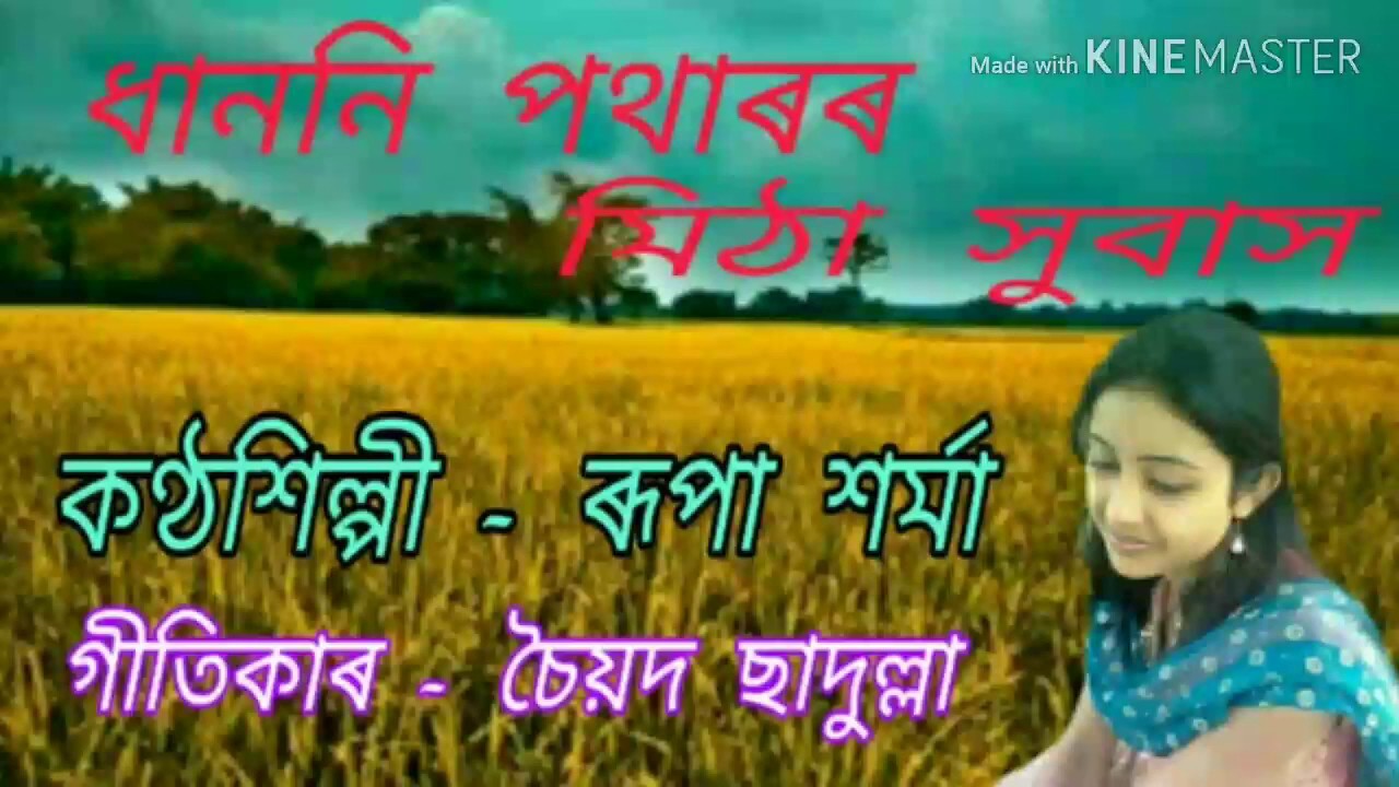Dhanoni potharor mitha hubakh.(ধাননি পথাৰৰ মিঠা সুবাস মোলৈ আনে বতাহজাকে ...