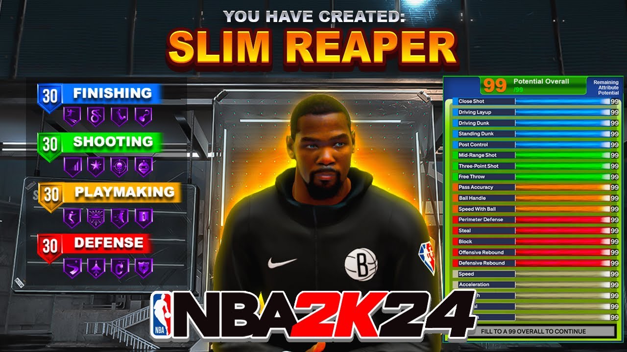 *NEW* "SLIM REAPER" BUILD IS BREAKING NBA 2K24! BEST KEVIN DURANT BUILD ...