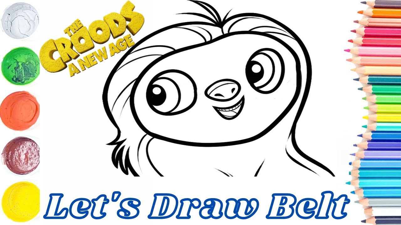 Drawing and Coloring # 3 How to Draw Belt || From The Croods A New Age ...