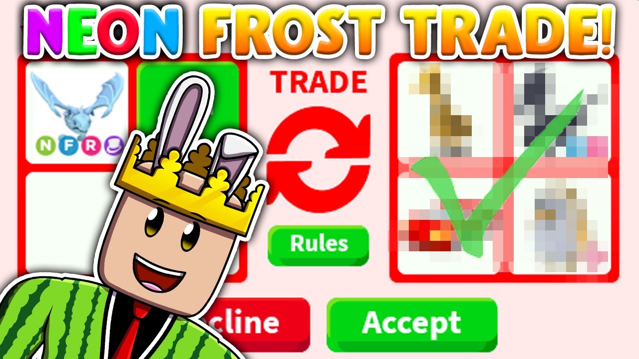 TRADING NEON FROST IN ADOPT ME (ROBLOX) - YouTube