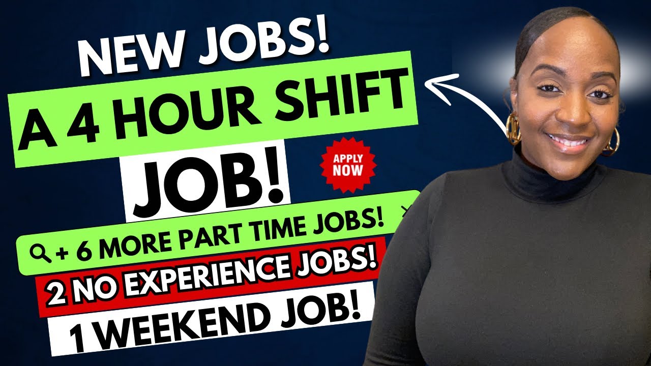 4 Hour Shift Part Time + 2 No Experience Jobs, Work From Home Jobs 2025 ...