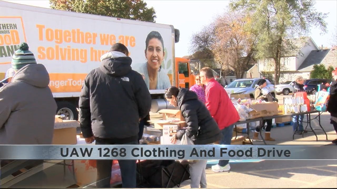 UAW 1268 host Clothing and Food Drive - YouTube