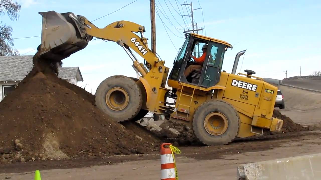 Deere 644H and Cat 314C LCR - YouTube