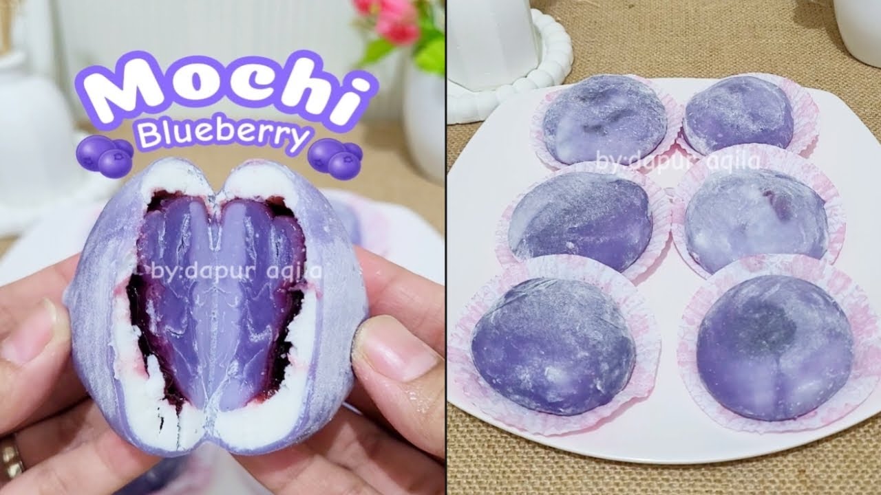 Resep Mochi Blueberry Enak - YouTube