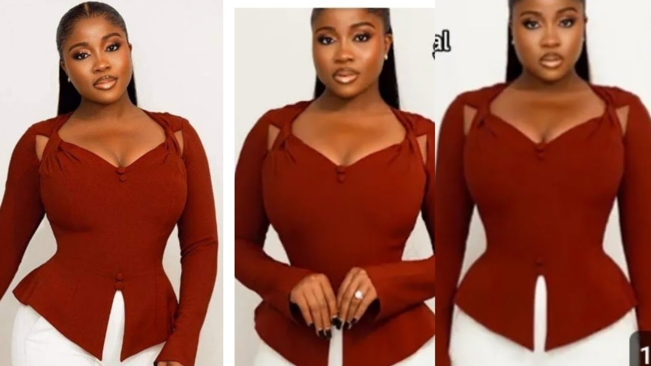 How to Cut and Sew this Cooperate Top with Double Twisted Neckline ...