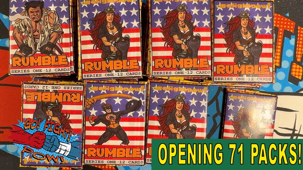 Opening 71 Rumble Packs!! Go Fight Pow Rumble Card Random Break ...